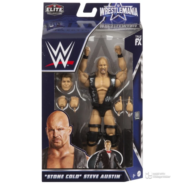 STONE COLD STEVE Austin WWE Wrestlemania Elite Mattel Figure Vince McMahon BAF £29.99 - PicClick UK