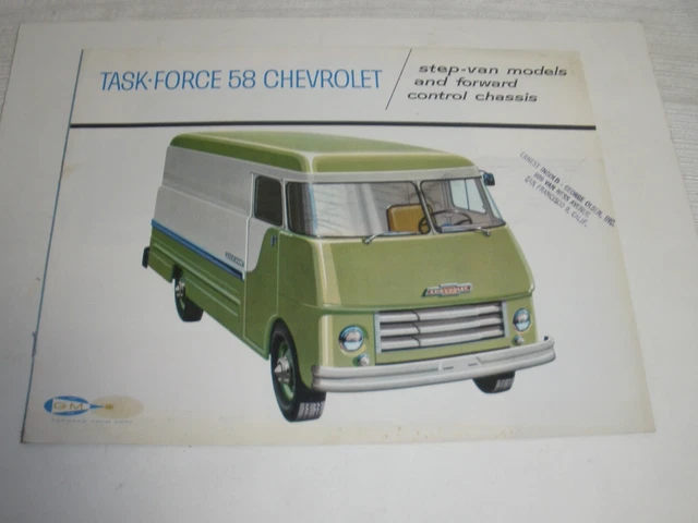 CHEVROLET 1958 TASK Force Step Vans dealer brochure $9.99 - PicClick