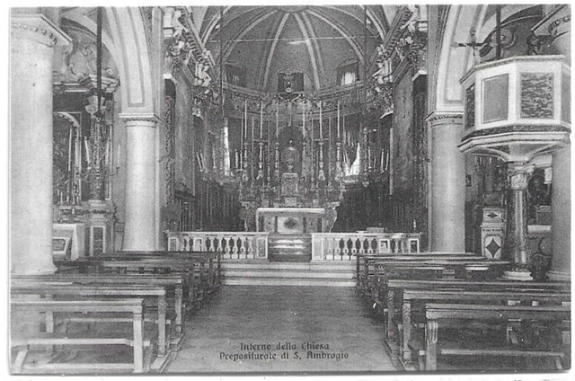 CARTOLINA DI MILANO ,Interno Della Chiesa Prepositurale Di S ...