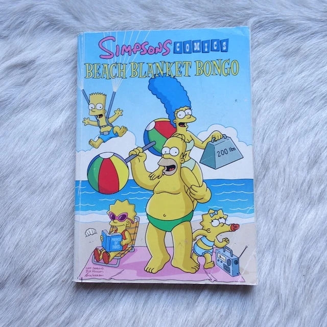 SIMPSONS COMIC BEACH Blanket Bongo THE SIMPSONS Tv Show Comic Book Matt ...