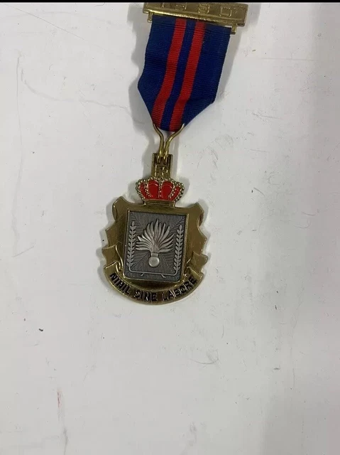 BELGIQUE MÉDAILLE NIHIL SINE LABORE Marche de l'école de la Gendarmerie ...