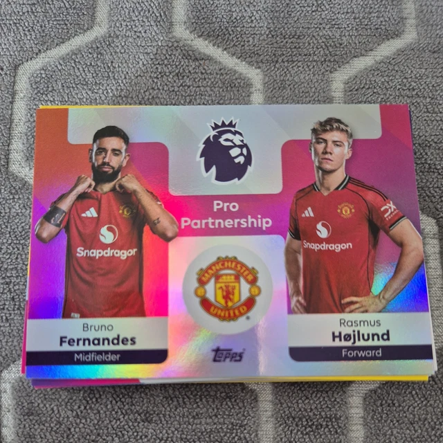 FERNANDES HOJLUND PRO Partnership Topps Premier League 2025/2026 25/26 ...
