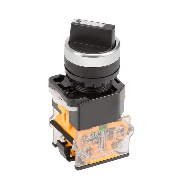LATCHING LOCK 2 Positions Rotary Selector Select Switch DPST 440V 10A ...