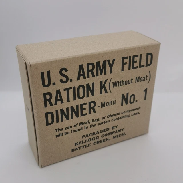 REPRODUCTION D'UNE RATION us army field ration k dinner kellogg co menu ...
