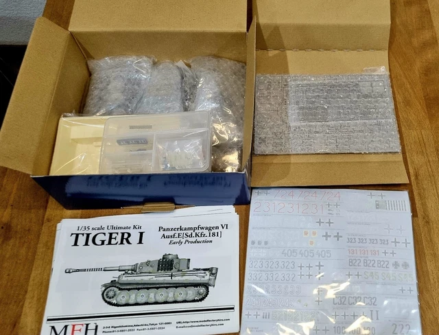 MODEL FACTORY HIRO Tiger 1 Panzerkampfwagen Early Metall MFH 1:35 Kit ...