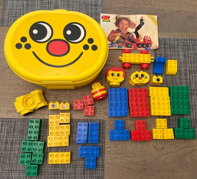 DUPLO LEGO (1576) Yellow Face Case Complete W/bonus 25 Pieces ...