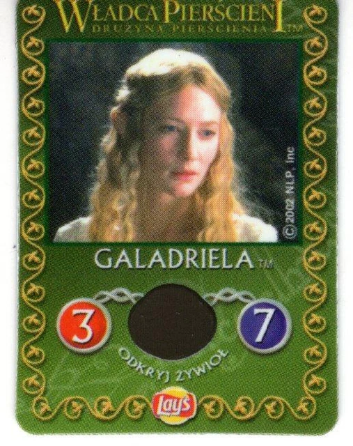 LAY'S POLISH LORD Of The Rings FOTR Mini Card - Galadriel / Nazgul EUR ...