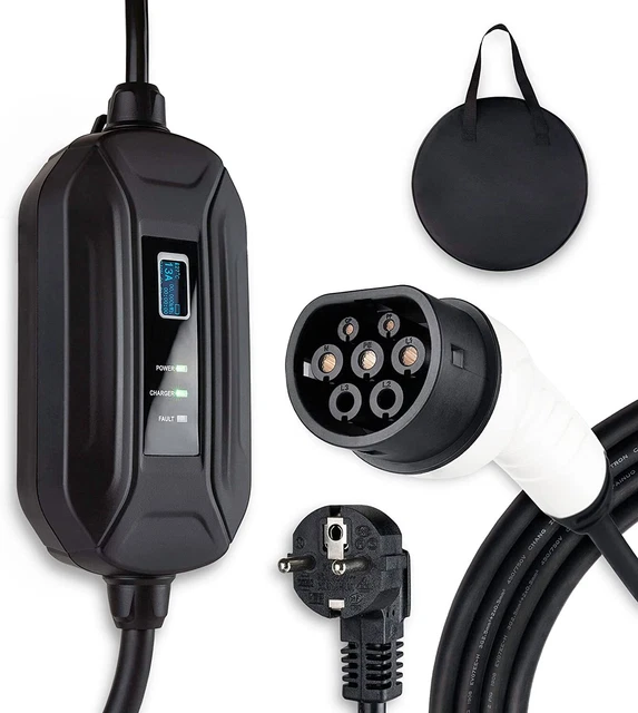 KIA EV6 CHARGING Cable Type 2 Schuko Home Charger for Electric Car EV ...