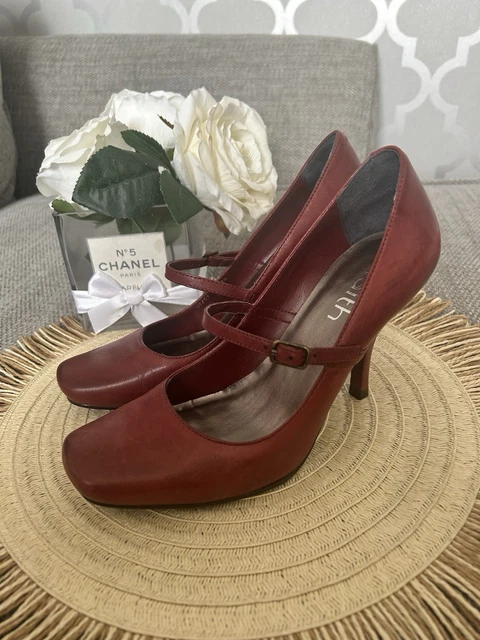 FAITH RED LEATHER Mary Jane Heels – Made in Brazil | Size 4 £8.75 ...