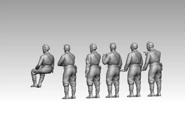 1/72 LESINN BAUSATZ, unbemalte WWII Japanese Army Tank Soldat Figuren ...