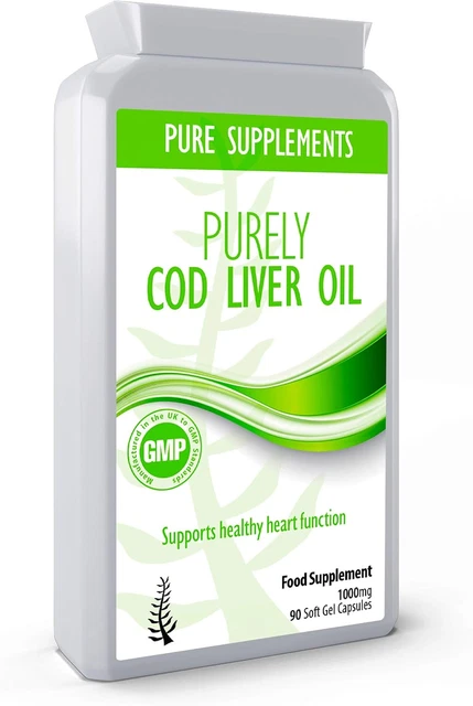 COD LIVER OIL 1000Mg 90 Soft Gel Capsules | High Strength DHA EPA Fish ...