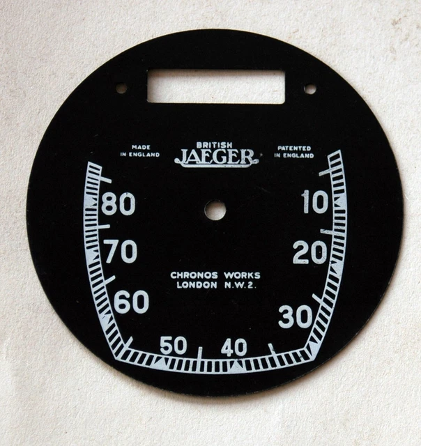 ORIGINAL BRITISH JAEGER chronometric 85mph trip speedometer dial £17.50 ...