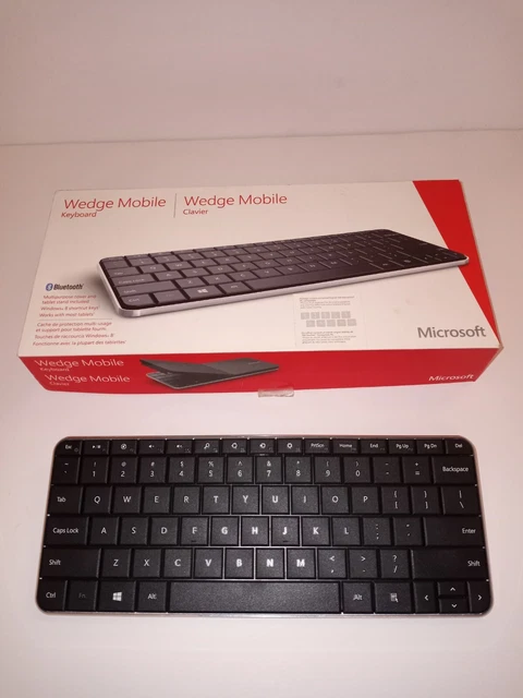MOBILE PORTABLE WIRELESS Keyboard Bluetooth Microsoft Model 1521 ...
