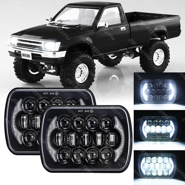 PAIR 5X7'' 7X6& LED Headlights DRL For Toyota Pickup 82-95 / For ...