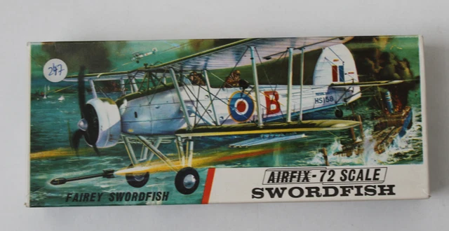 FLUGZEUG MODELLBAUSATZ 1:72 Airfix red Stripe Propellerflugzeug Swordfish no285 EUR 24,95 ...
