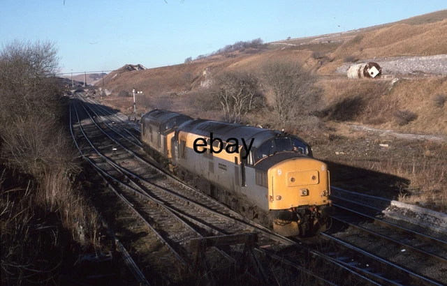 35MM RAILWAY SLIDE- BR Diesel Electric Class 37. 37185 & 37518 @ Great ...