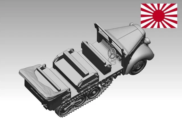 1/72 LESINN BAUSATZ WW2 Japanese Type 98 5-ton Tractor Kohi World Tank ...