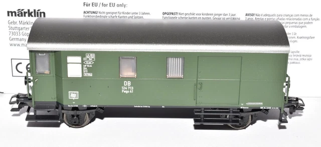 MÄRKLIN H0 46982 Gepäckwagen Pwgs 41, 2 Achsen DB in Ep. III unbespielt OVP MHI EUR 15,59 ...