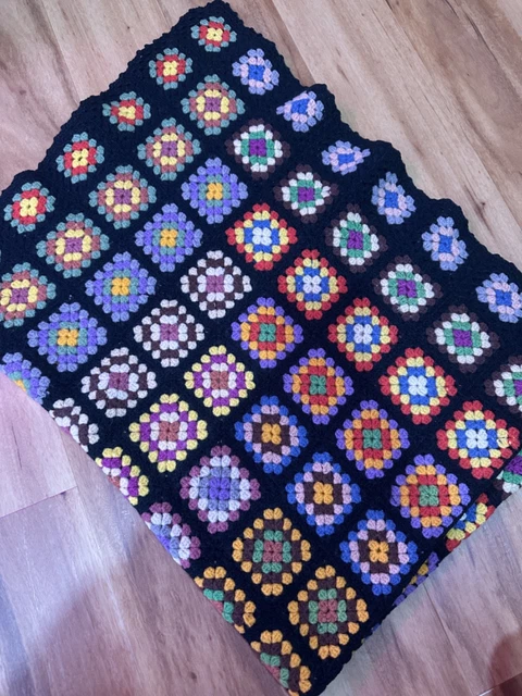 RARE GRANNY SQUARE Afghan £69.12 - PicClick UK