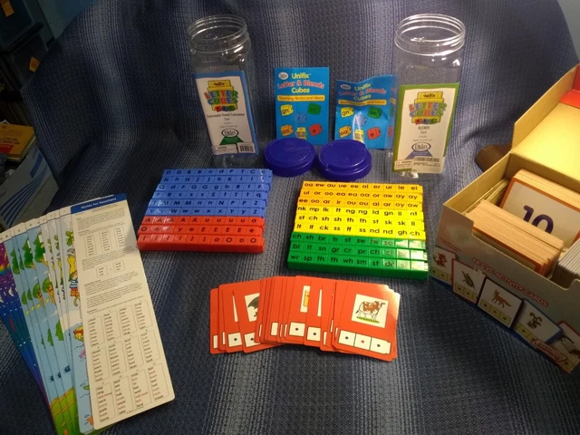 DIDAX PHONICS SET Unifix Letter Cubes CVC Blends Word Blend Ladder ...