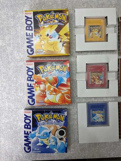 NINTENDO GAME BOY - Pokemon Yellow / Blue / Red (Boxed & Complete2) £ ...