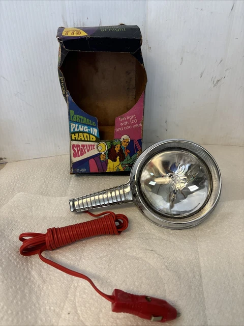 VINTAGE PATHFINDER PORTABLE Plug-In Hand Spotlight 12V WORKS $9.99 ...
