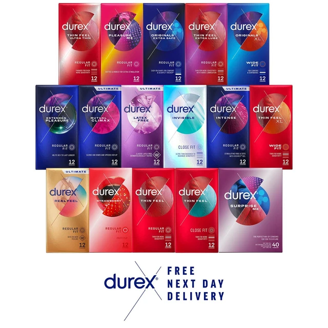 DUREX CONDOMS ALL Types - Latex Free, Extra Safe, Thin, Ribbed, Dotted ...