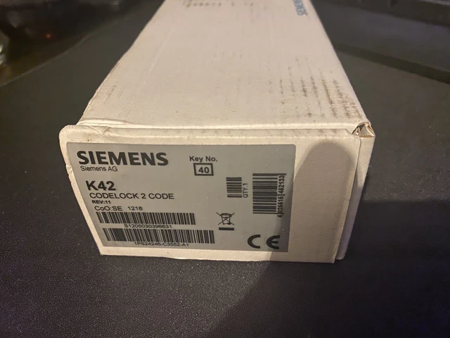 SIEMENS CODELOCK K42 / V42 Codeschloss EUR 80,00 - PicClick DE