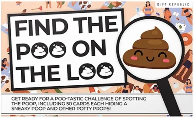 GIFT REPUBLIC FIND the Poo on the Loo - Hilarious Spot the Poop Card ...