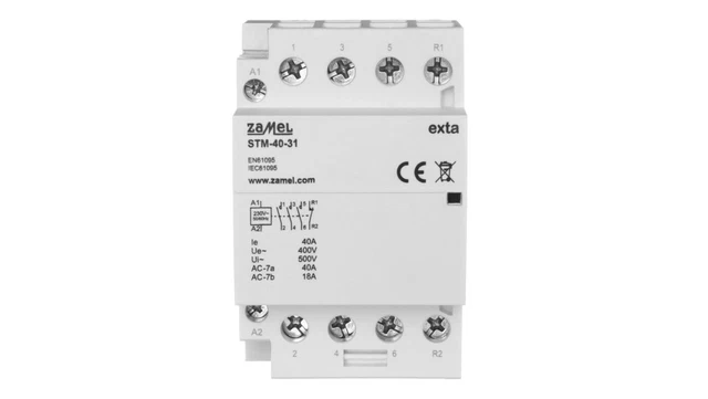 CONTACTEUR D'INSTALLATION MODULAIRE 40A 3xZ+1R 230V AC type : STM-40- /T2FR EUR 52,01 - PicClick FR