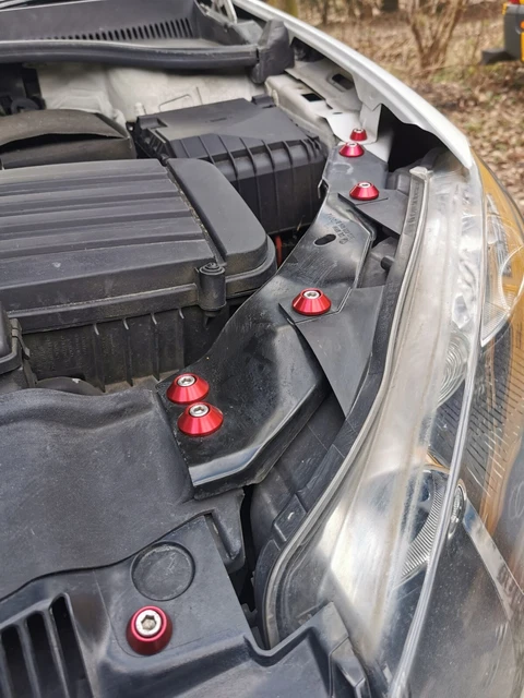 VOLKSWAGEN GOLF MK6 Engine Bay Stainless Bolt & Coloured Washer kit R32 ...