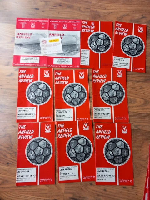 30 X LIVERPOOL Home League Programme Collection (1960's/1970's) ** FREE ...