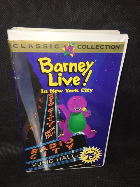 BARNEY LIVE! IN NEW YORK CITY VHS Clamshell Tape Classic Collection ...