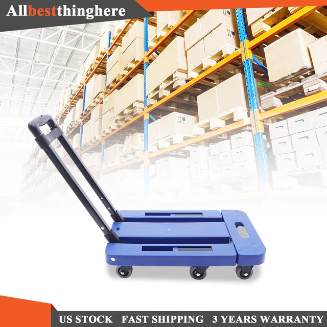 PORTABLE CART FOLDING Dolly Collapsible Trolley Push Hand Truck Moving ...