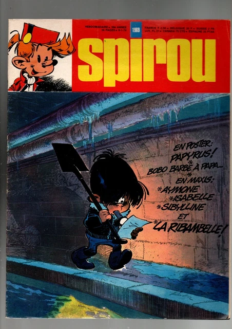 SPIROU N°1969. 8 janvier 1976. Avec poster Papyrus. EUR 5,00 - PicClick FR