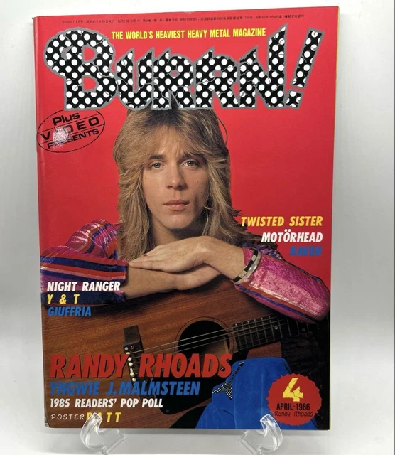 BURRN! APRIL 1986 Randy Rhoads Motorhead Night Ranger Y&T Japan ...