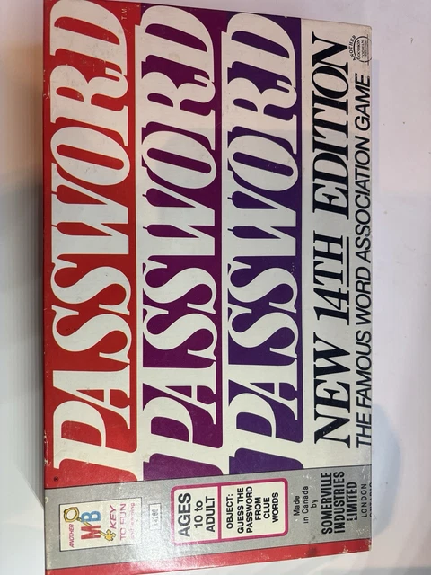VINTAGE 1973 MILTON Bradley Password Game, New 14Th Edition $15.00 ...