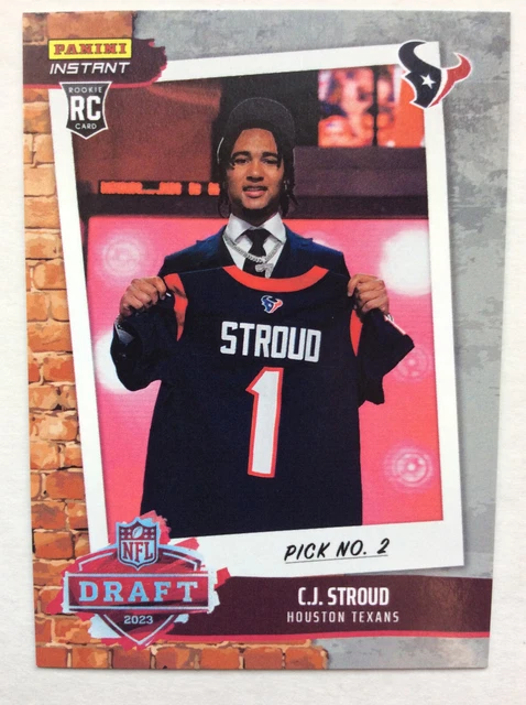 2023 PANINI INSTANT CJ Stroud Rookie Card DRAFT NIGHT Texans #2 RC 1 de ...