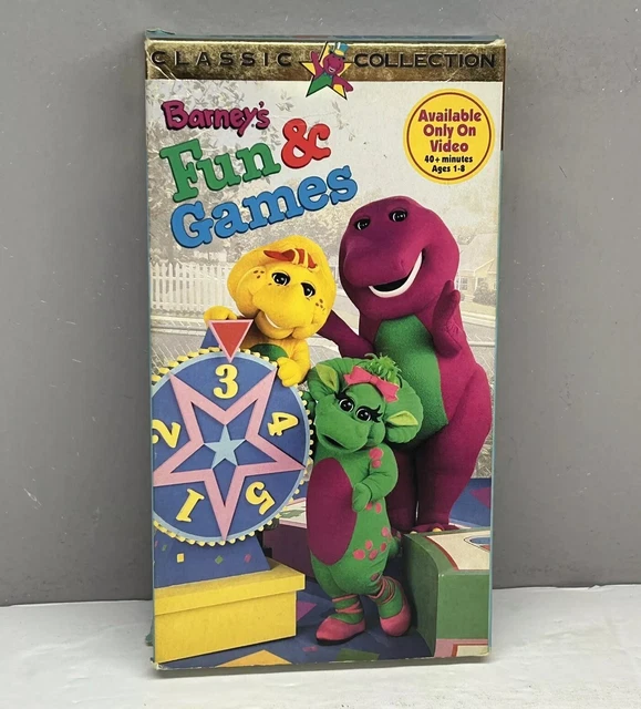 BARNEY FRIENDS FUN & Games VHS 1996 Video Tape Classic Collection PBS ...