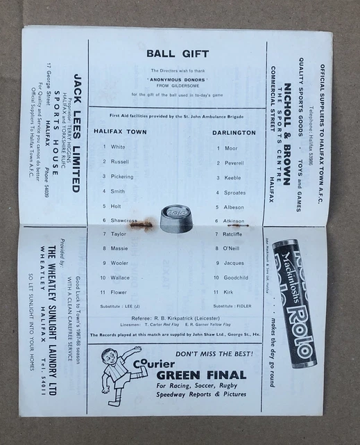 COLLECTION OF HALIFAX Town Football Programmes £3.31 - PicClick UK