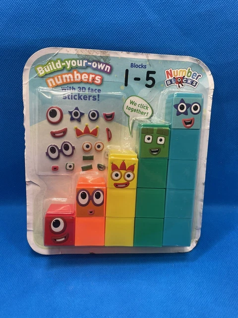 NUMBERBLOCKS 1-5 BUILD Your Own Numbers with 3D Stickers CBeebies Cubes ...