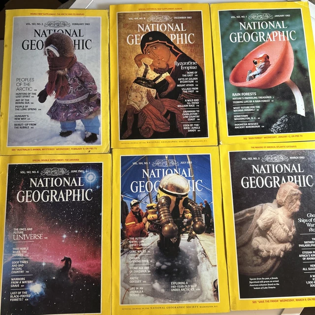 NATIONAL GEOGRAPHIC MAGAZINE 1983 Complete Year 12 Issues Set + Maps ...
