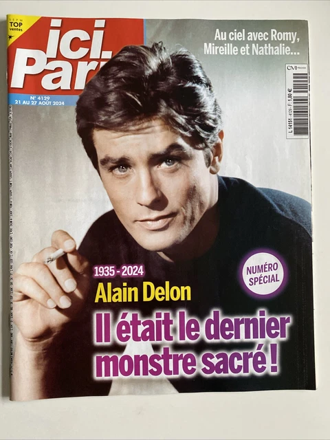 ALAIN DELON - Magazine Ici Paris Août 2024 EUR 10,00 - PicClick FR