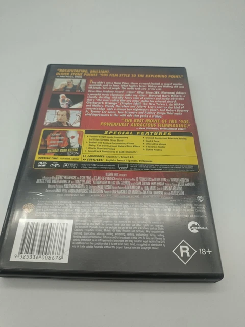 NATURAL BORN KILLERS DVD Woody Harrelson 1994 Region 4 NTSC - Free ...