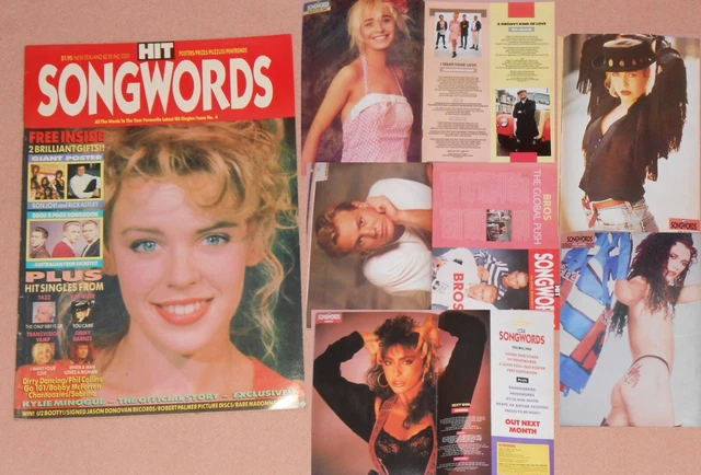HIT SONGWORDS 1988 -KYLIE MINOGUE Cover BROS Sabrina BON JOVI/RICK ...