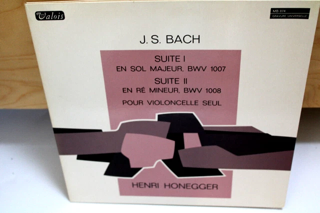 HENRI HONEGGER: BACH Cello Suiten France 1972 Valois Mb 874-876 Bwv ...