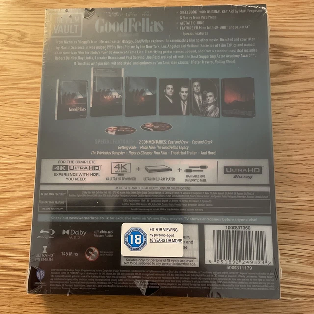 GOODFELLAS (4K ULTRA HD) Film Vault Steelbook *New* £59.00 - PicClick UK