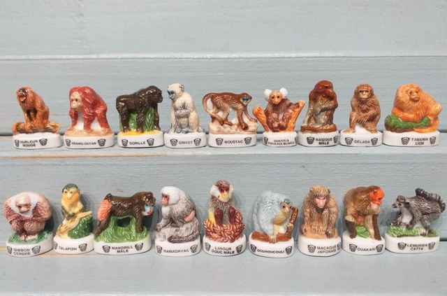SÉRIE COMPLÈTE DE fèves SINGES animaux collection atlas * 189 EUR 25,00 - PicClick FR