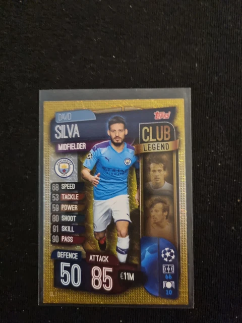 CARTE TOPPS MATCH Attax 2019/20 David Silva #Cl1 Club Legend Manchester City EUR 1,00 - PicClick FR