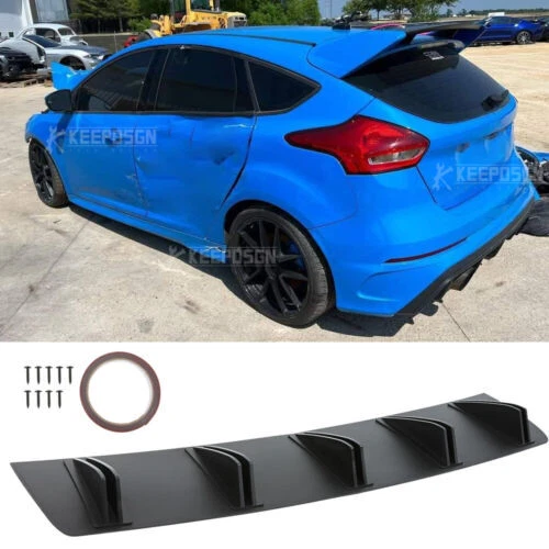 10 FIN WING Lower Lip Rear Bumper Diffuser Spoiler For Ford Fiesta 2008 ...